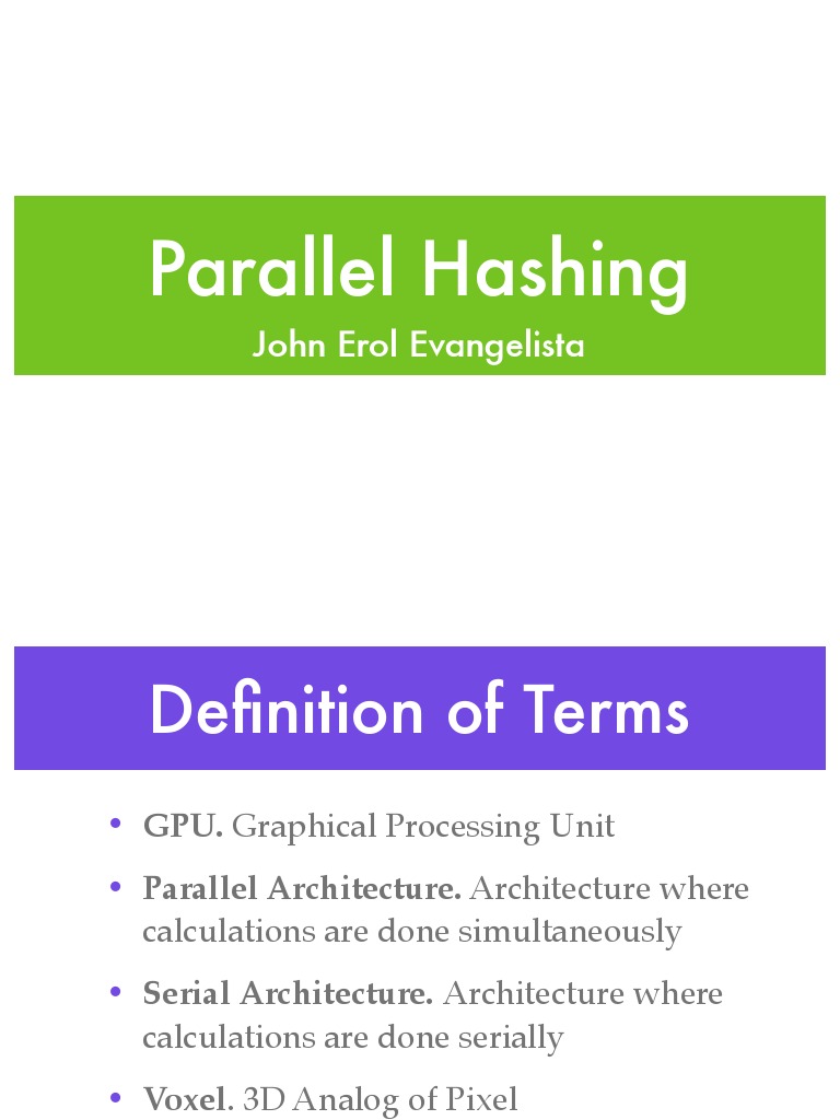 Parallel Hashing: John Erol Evangelista | PDF | Thread (Computing ... Parallel Hashing: John Erol Evangelista | PDF | Thread (Computing ...