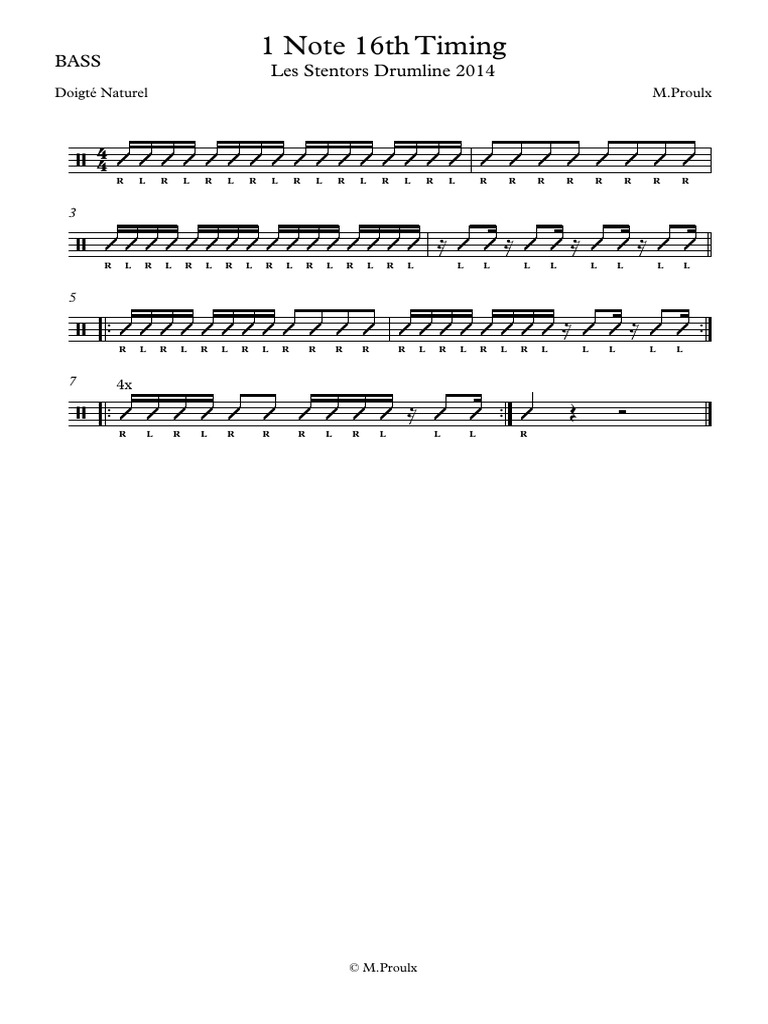 05 - 1 Note 16th Timing (Forward) - Bass | PDF