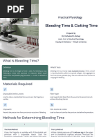 Bleeding and Clotting Time Tests Explained | PDF | Bleeding | Vertebrates