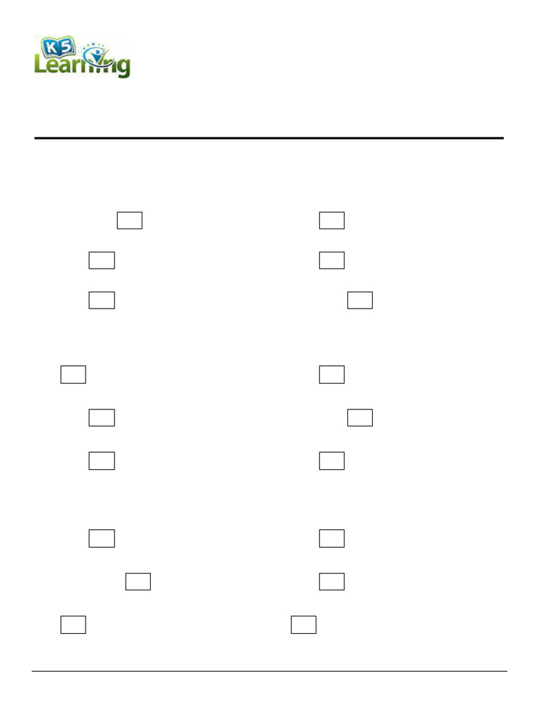 Grade 2 Multiplication Table 2-5-10 Missing Factor B | PDF