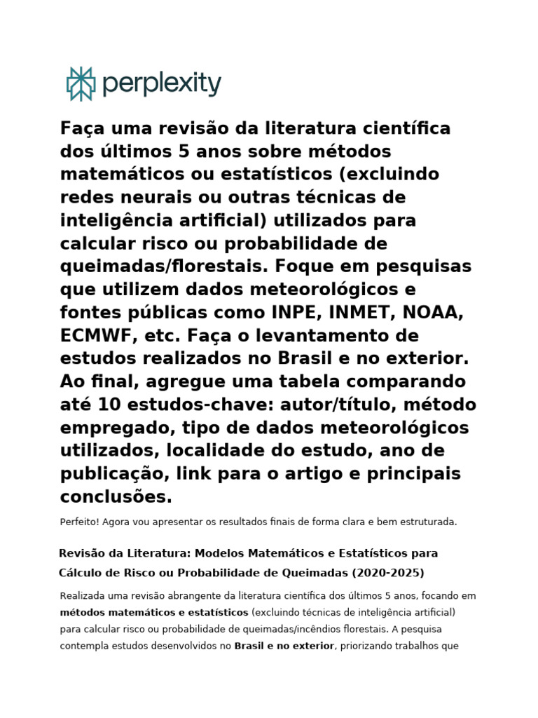 Revisão 1 - Perplexity | PDF | Meteorologia | Inteligência artificial