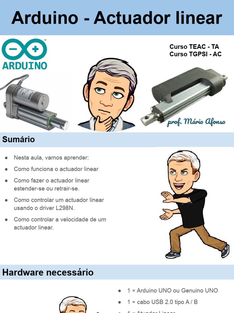 Arduino - Actuator Linear | PDF | Arduino | Fonte de energia