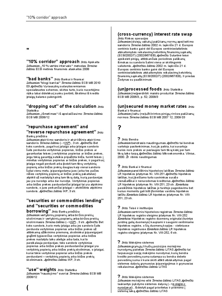Glossary Financial Terms LT | PDF