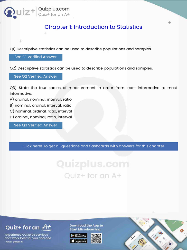 Descriptive Statistics Can Be Used To Describe Populations and Samples ...