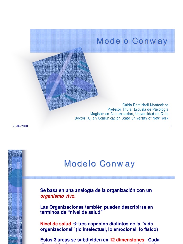 Modelo Conway: Dimensiones Organizacionales | PDF | Aprendizaje | Toma ...