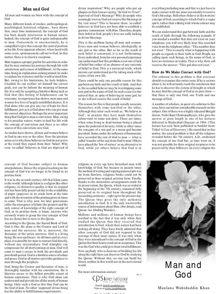 Man and God | PDF | God | Conceptions Of God