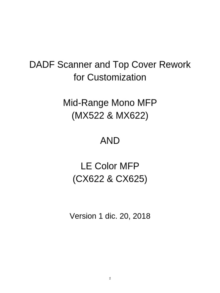 DADF Scanner Rework v1 Spanish | PDF