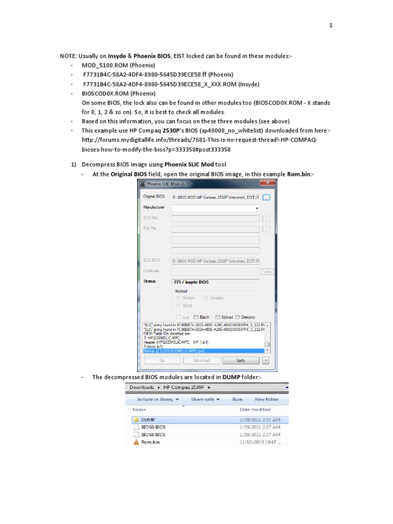 EIST BIOS Lock Modification Guide | PDF | Bios | Dialog Box