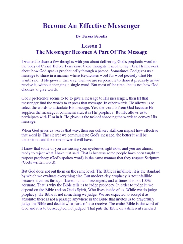 Become An Effective Messenger | PDF | Prophets And Messengers In Islam ...