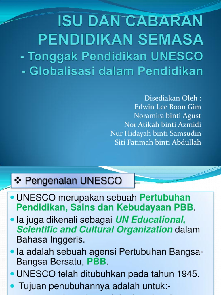 New-Tonggak Pendidikan Unesco (Presentation) | PDF
