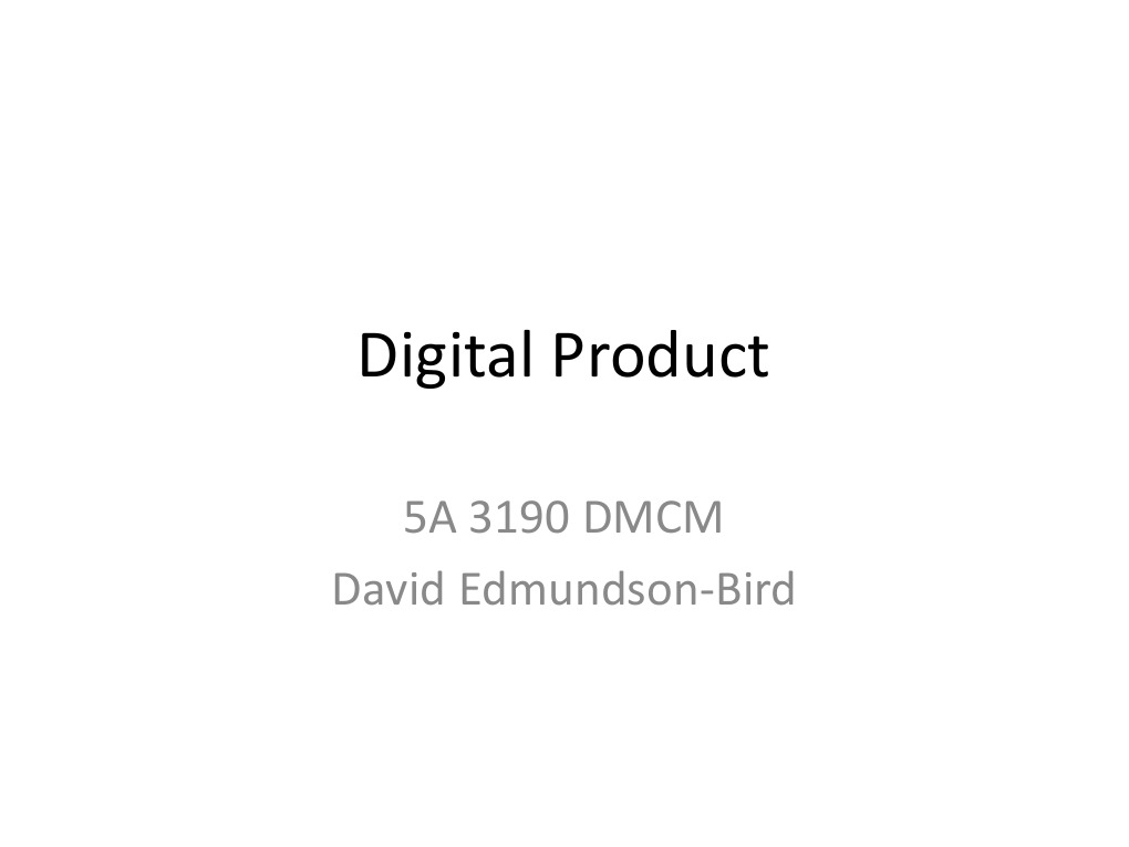 Digital Product: 5A 3190 DMCM David Edmundson-Bird | PDF | New Product ...