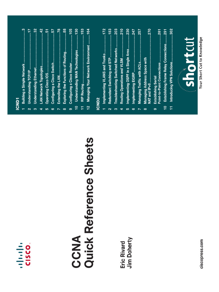 CCNA Quick Reference Sheets by CISCO Press | PDF