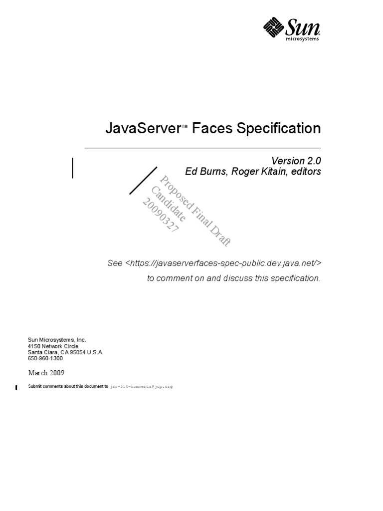 JSF 2 0 PFD Spec | PDF | Java Server Faces | Java Server Pages