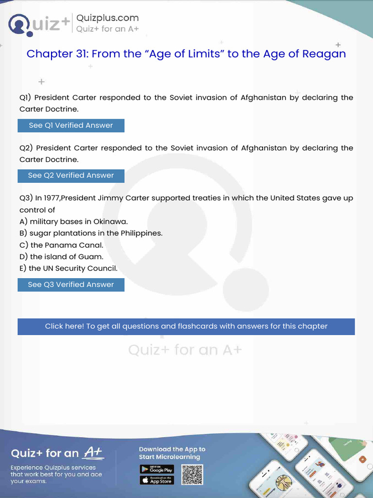 President Carter Responded To The Soviet Invasion of Afghanistan by ...
