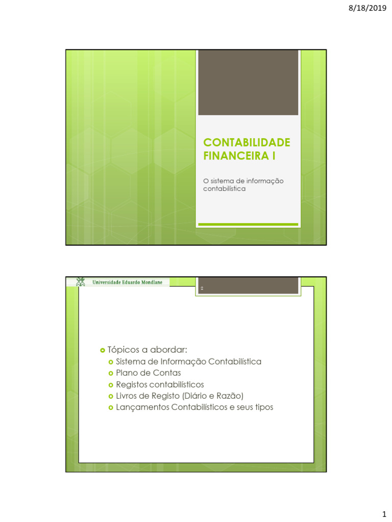 Aula 5 - Registos Contabilísticos | PDF | Contabilidade | Sistema de ...