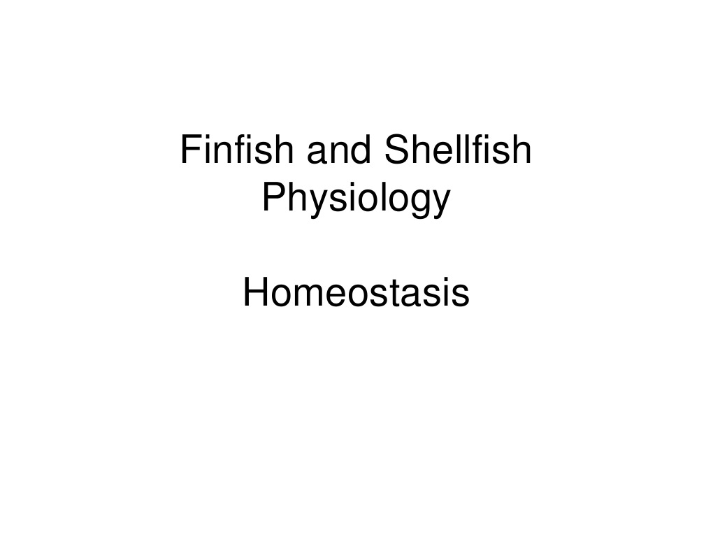 Finfish and Shellfish Physiology Homeostasis | PDF | Homeostasis ...