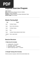 Kegel Exercise Chart for Men | PDF