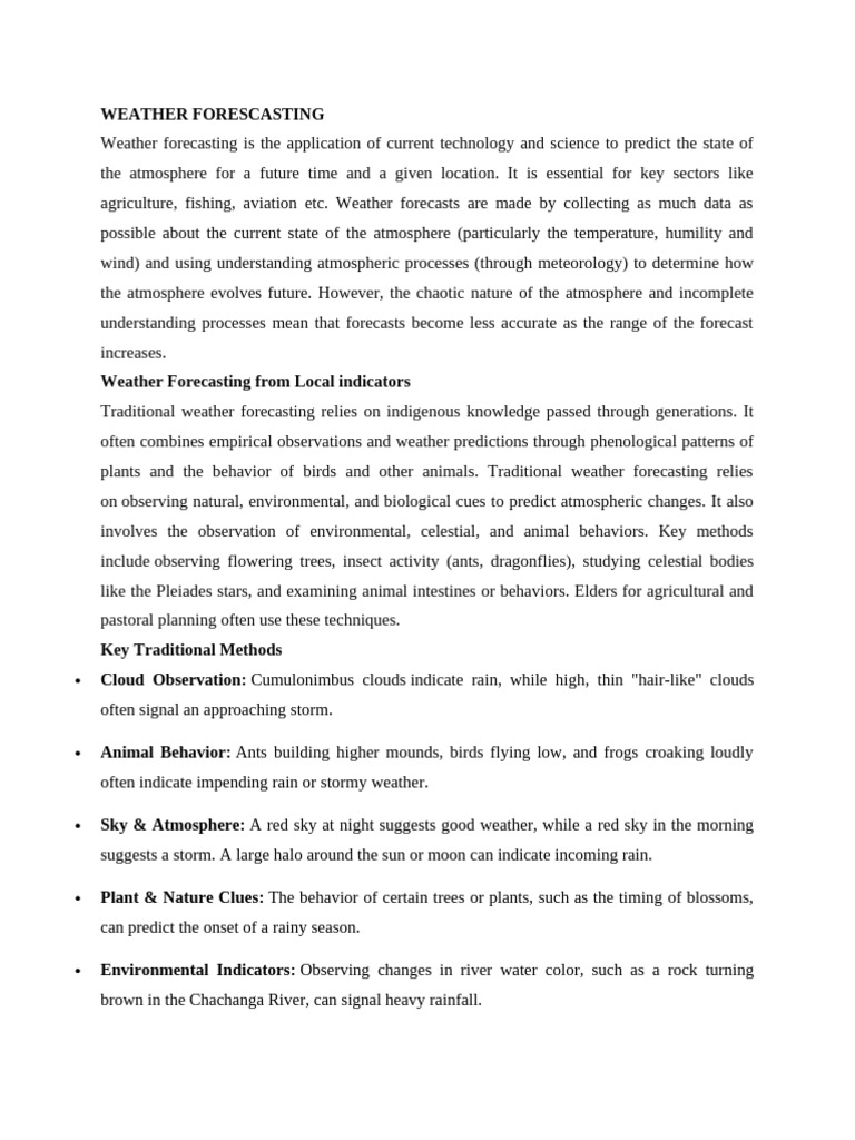 Weather Forescasting 074721 | PDF | Weather Forecasting | Numerical ...