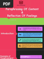 Paraphrasing Techniques in Counseling | PDF | Empathy | Psychotherapy
