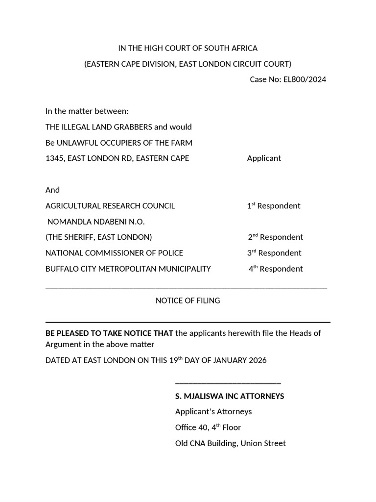 Applicants' Heads of Argument | PDF | Default Judgment | Common Law