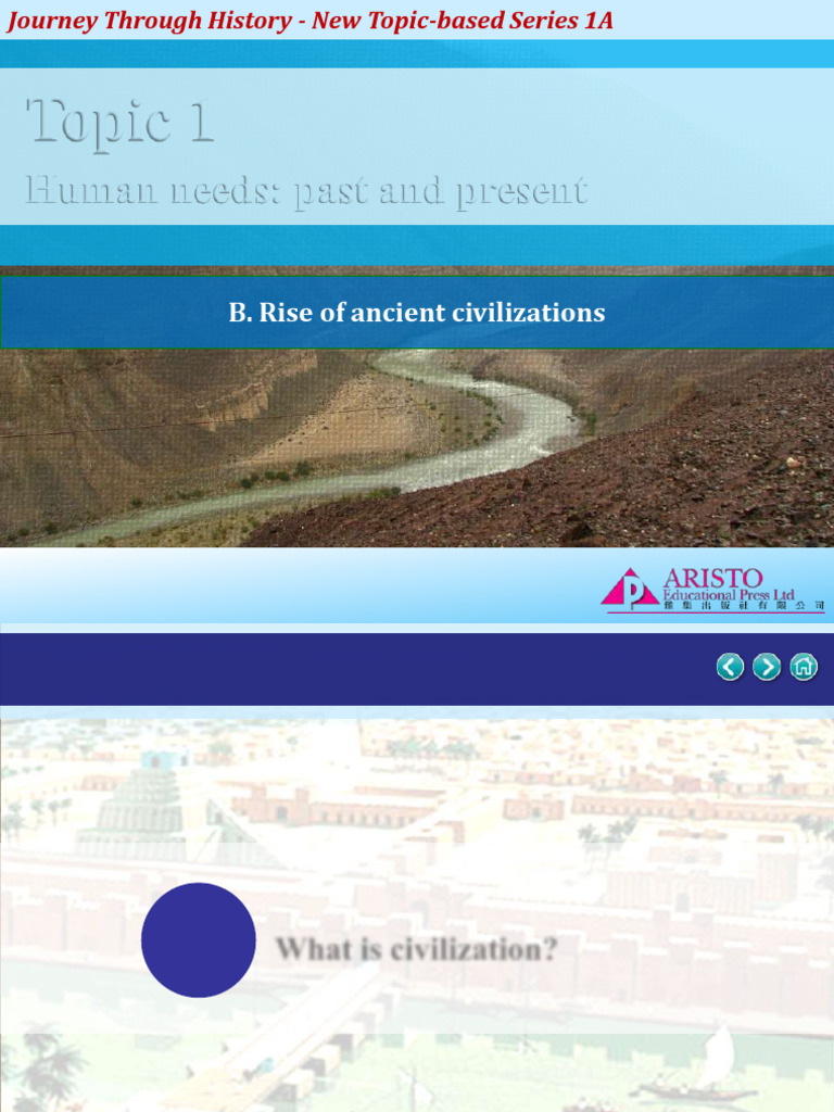 1D T1 PPT E B1 Ancient Civilisations | PDF | River | Writing