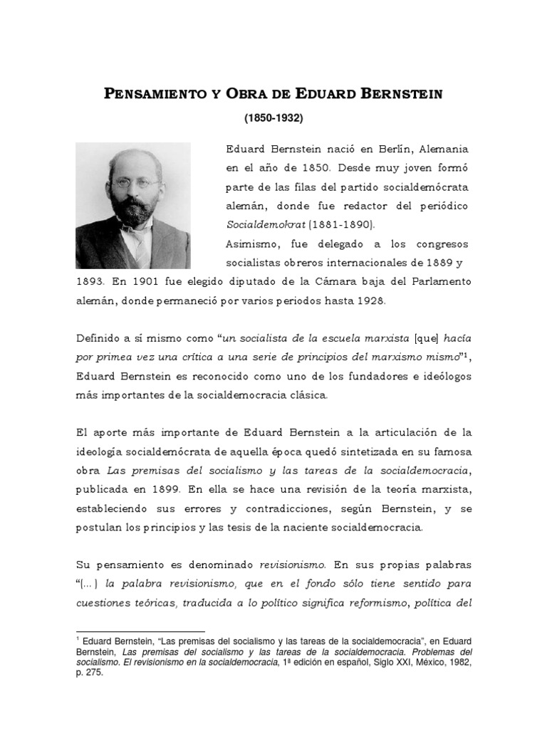 Eduard Bernstein | PDF | Democracia social | Socialismo