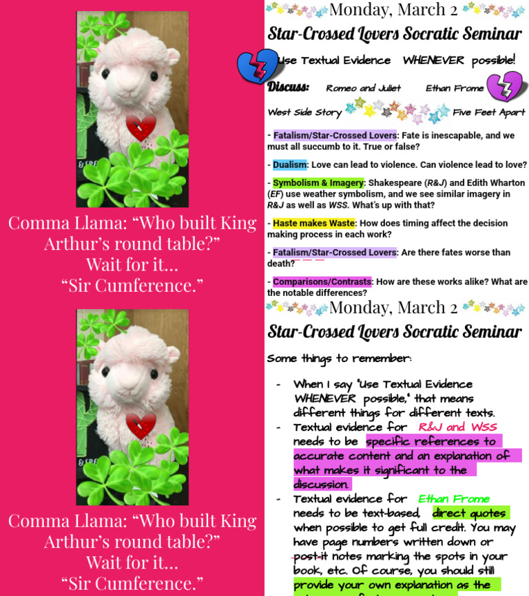 .Trashed-1775348990-Star-Crossed Lovers Soc. Sem. Prep. Material | PDF