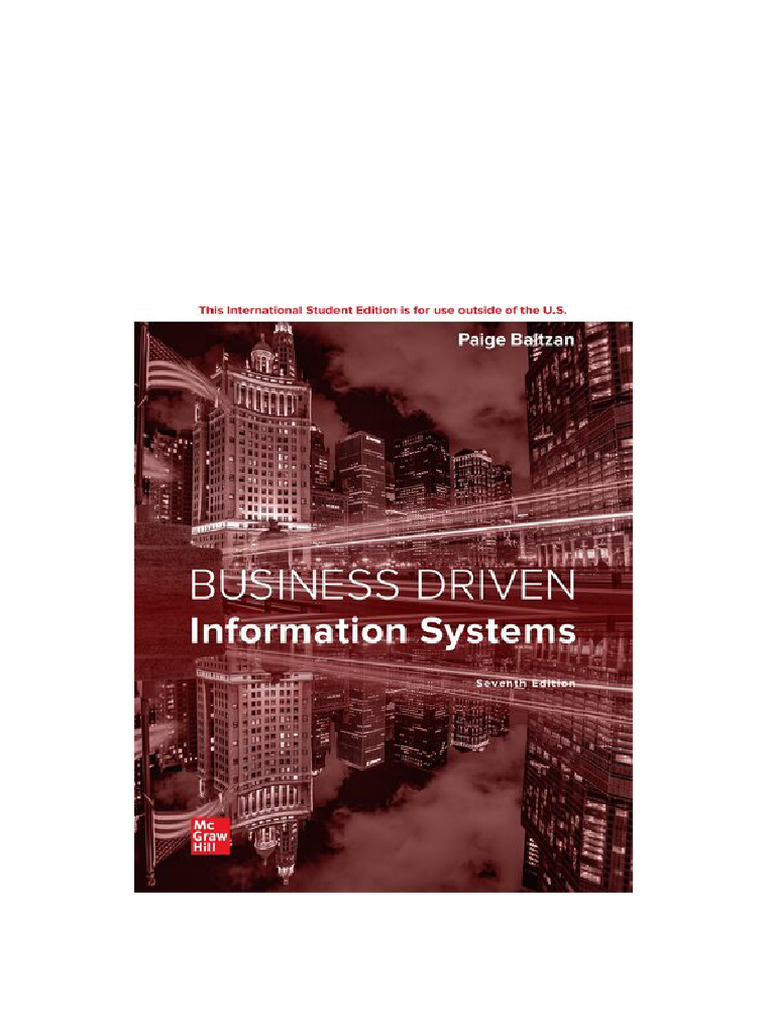 BUSINESS DRIVEN INFORMATION SYSTEMS 7th Edition Paige Baltzan PDF ...