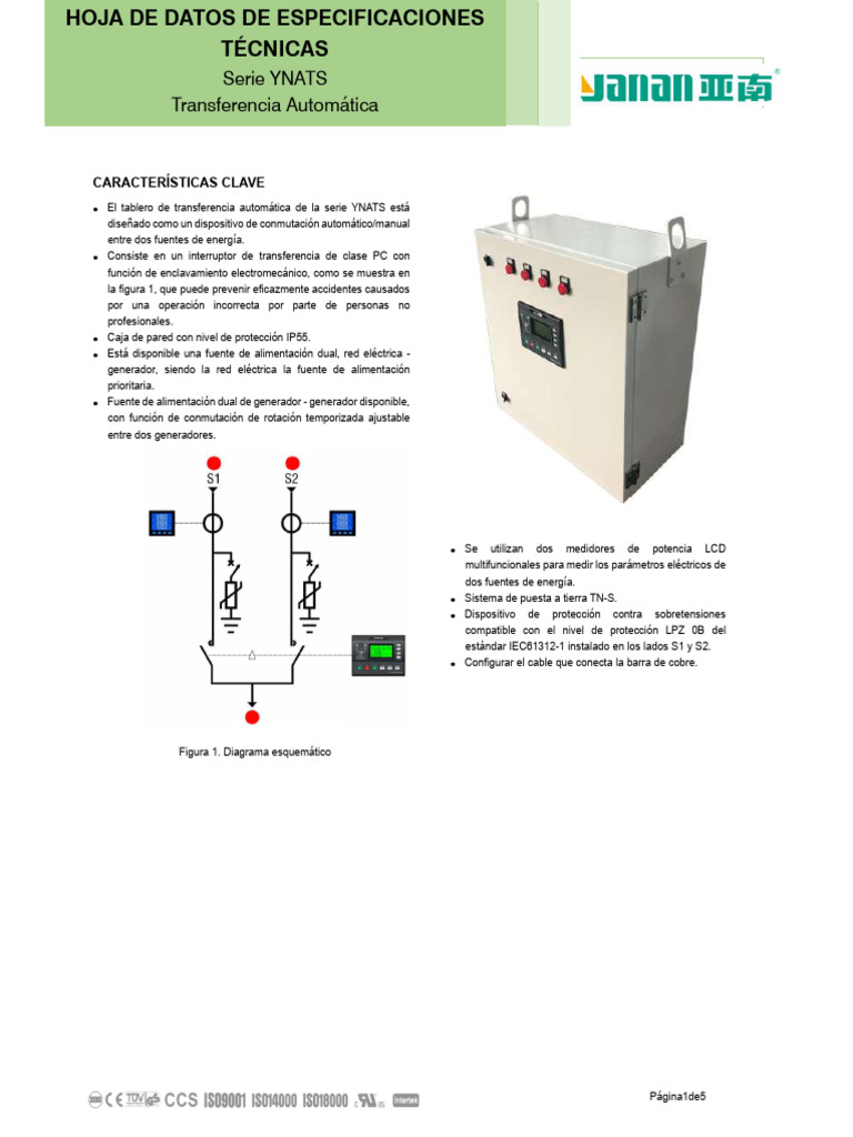 20250704-Yanan Ats Data Sheet Es | PDF | Fuente de alimentación ...