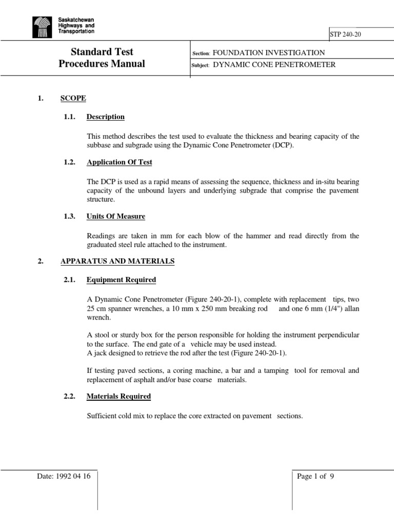 DCP Test | Road Surface | Engineering