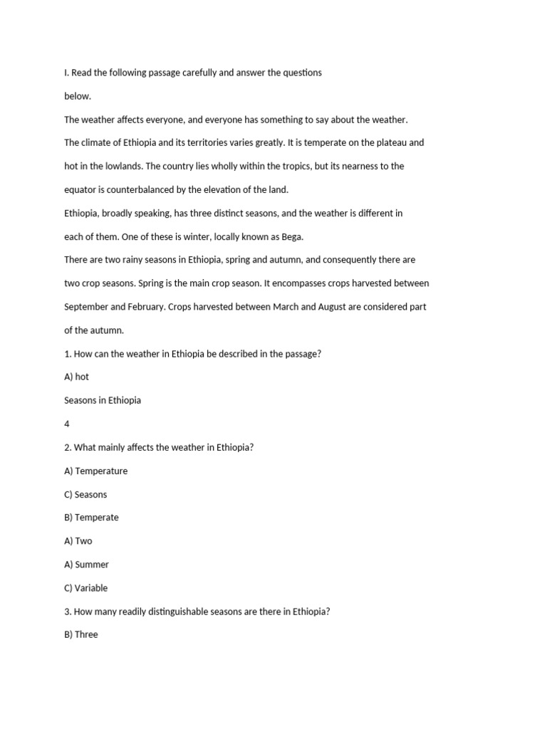 English B2023 | PDF | Weather | Linguistics