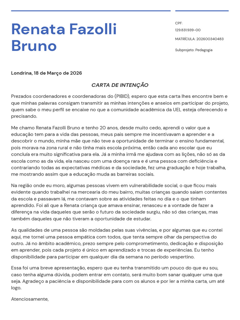 Renata Fazolli Bruno, MD - 20260318 - 180315 - 0000 | PDF | Pedagogia ...