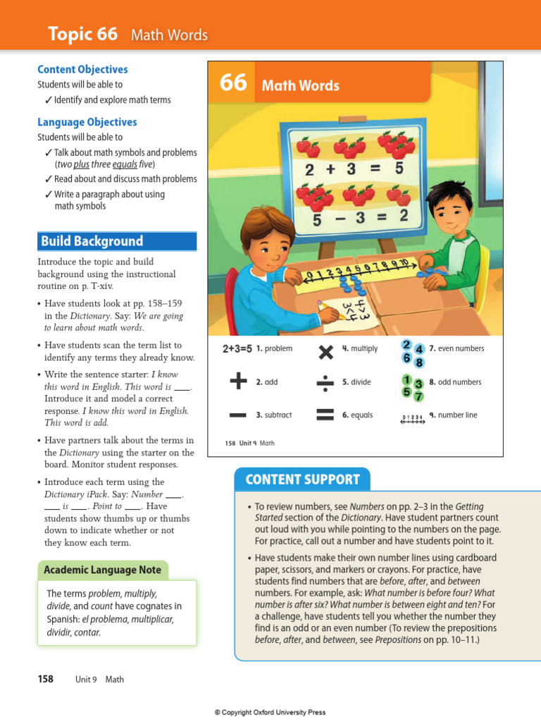 CA Topic 66 Math Words Lessons | PDF | Mathematics | Adjective