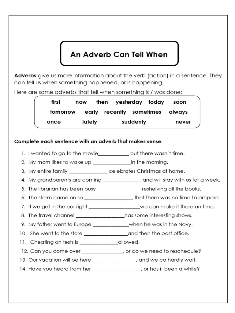Grade 3 Adverbs | PDF