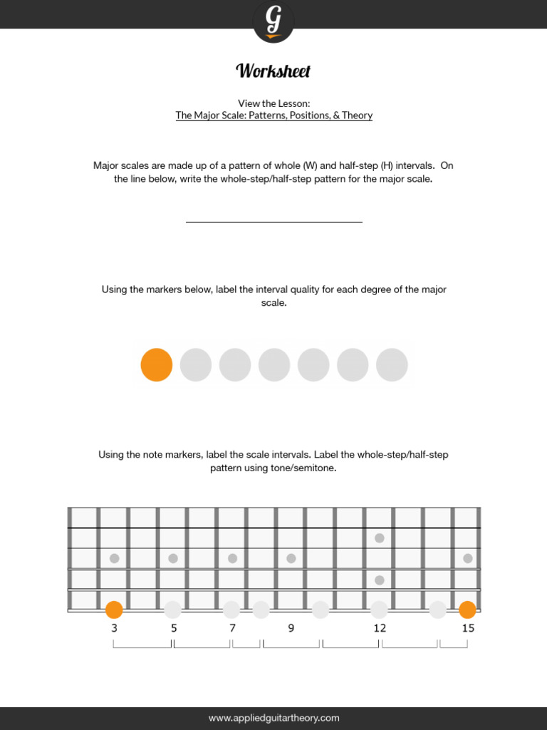 Worksheet Major Scale v2 | PDF