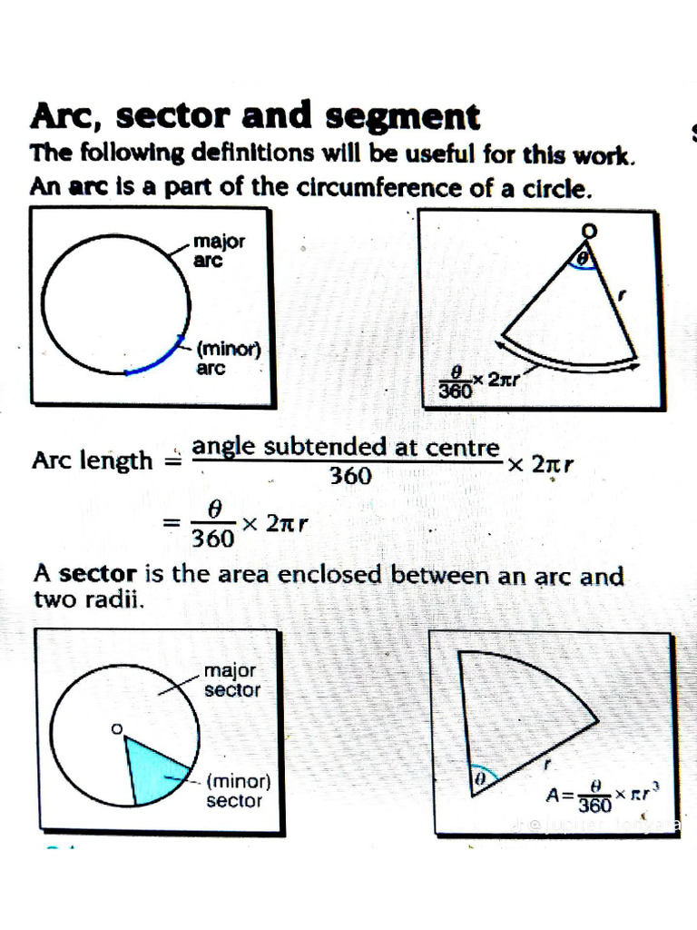 Arc, Sector and Segment | PDF