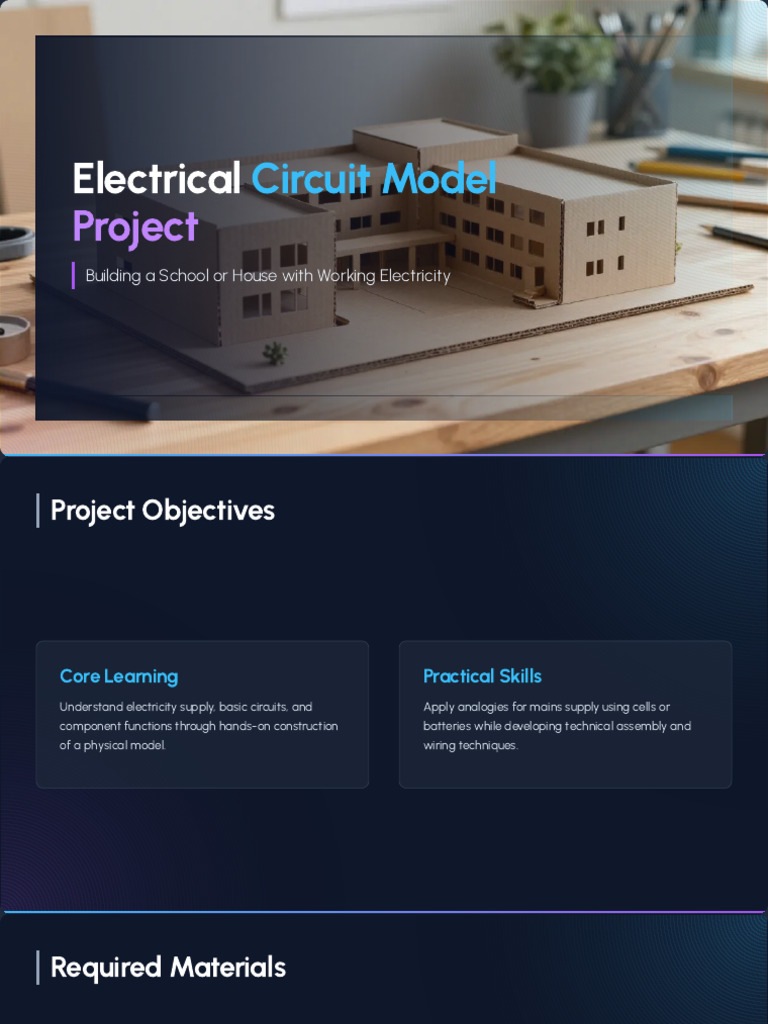 Electrical Circuit Model Project With Animations | PDF | Switch ...