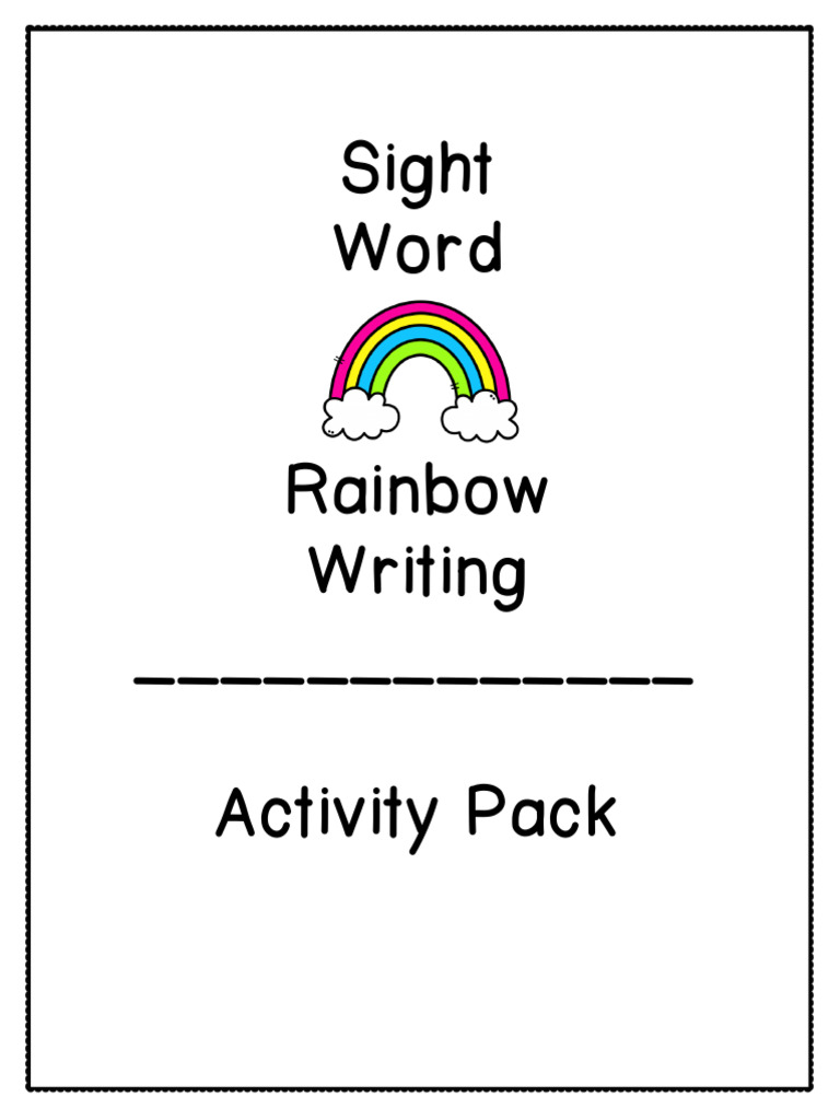 09 - Sight Word Rainbow Writing Activities | PDF