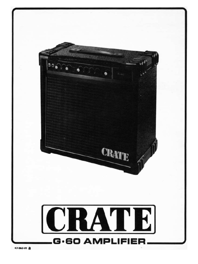 Crate G60 Operation Manual | PDF | Sound | Celtic Musical Instruments
