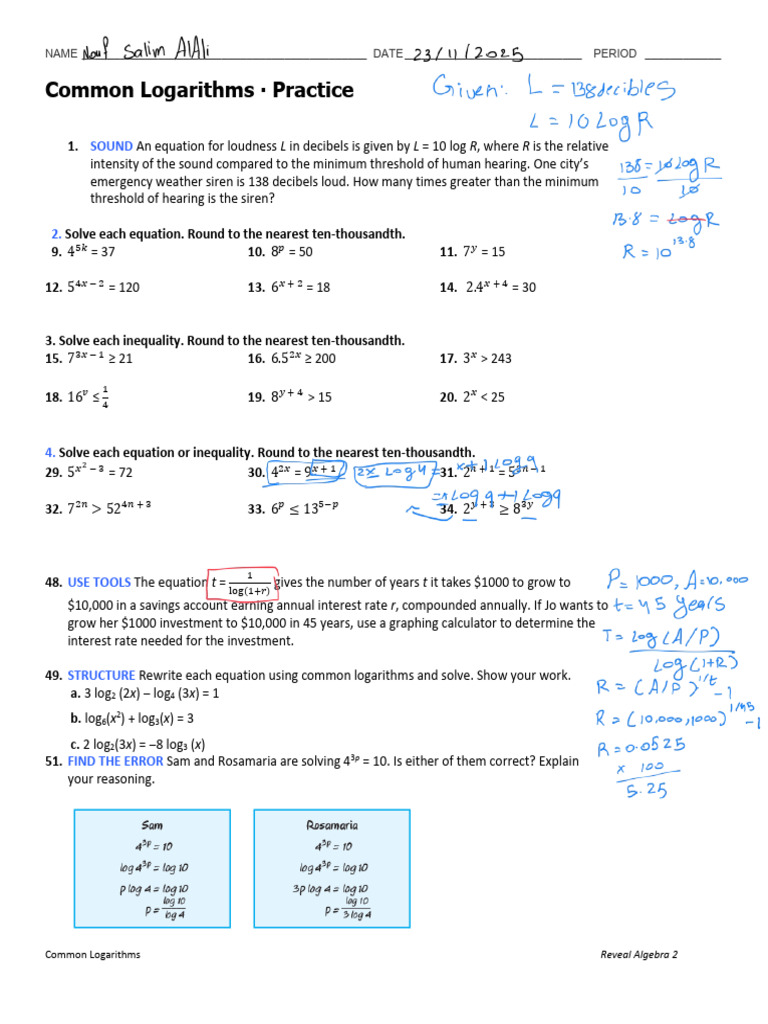 Common Logarithms | PDF