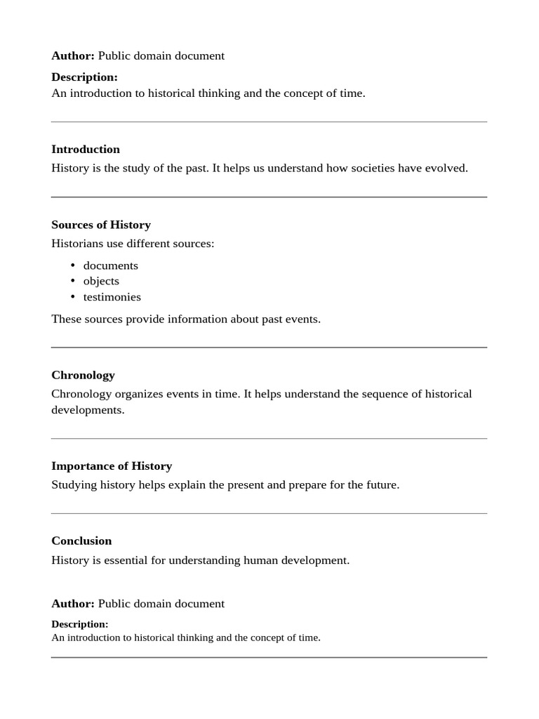 Basic Concepts of History and Time | PDF | Concept | Science