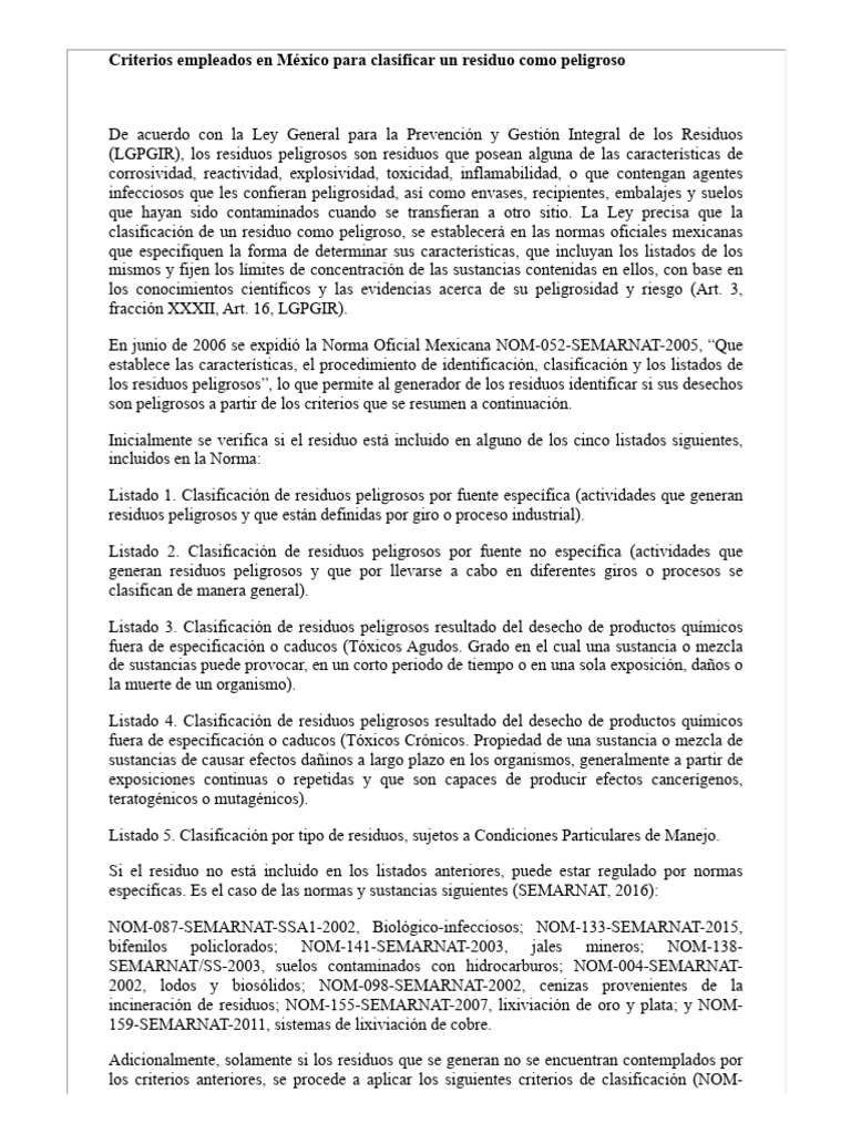 Semarnat Rpbi | PDF | Residuos peligrosos | Residuos