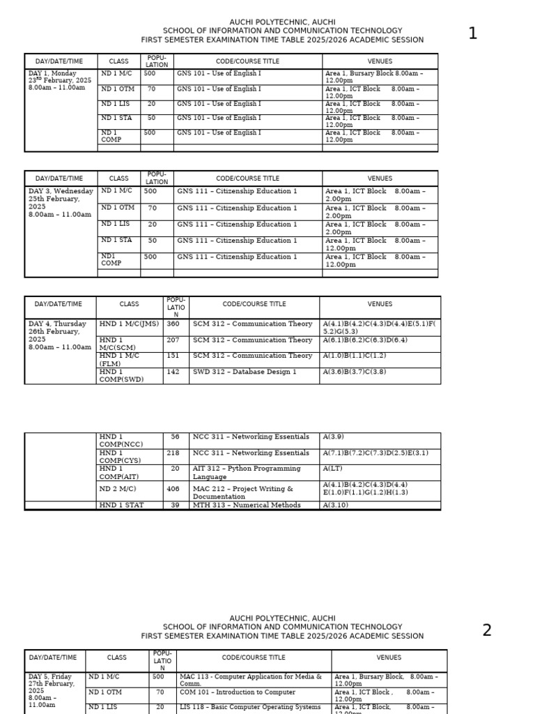 Students Version of 1st Semester Exam 2025 - 2026 | PDF | Computing