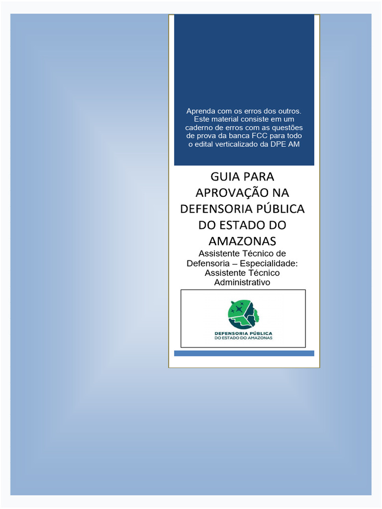 Guia para Aprovação Na Dpe Am 2023 - Material Gratuito | PDF ...
