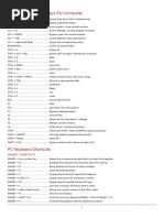 Acer Laptop Shortcut Keys Guide | PDF | Keyboard Shortcut | Software