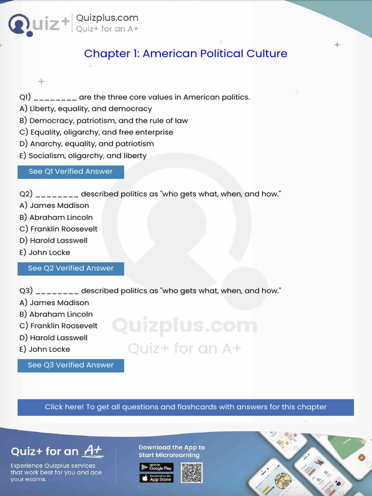 Are The Three Core Values in American Politics | PDF | Racial ...