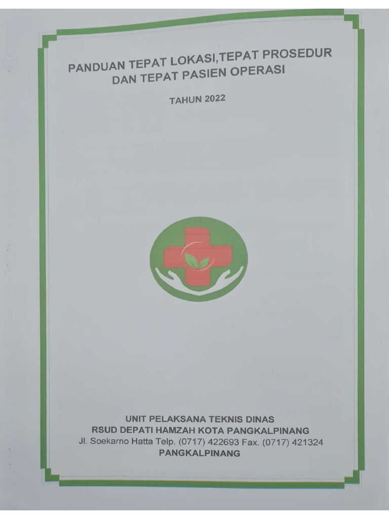 Skp4 - Panduan Tepat Lokasi Tepat Prosedur Dan Tepat Pasien Operasi | PDF