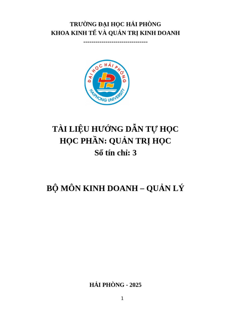 HDTH Quản Trị Học | PDF