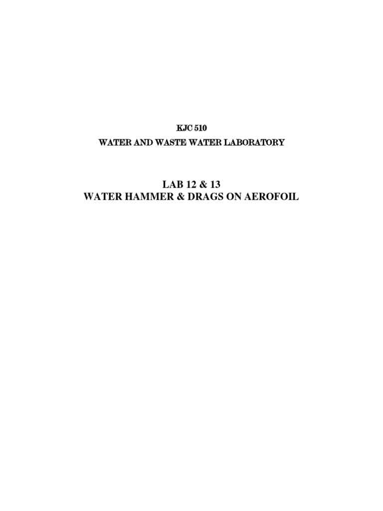 Lab Water Hammer | PDF | Hydraulics | Hydraulic Engineering