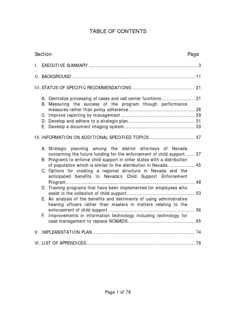 Nevada DHHS' Response To MAXIMUS Child Support Audit - 2009 | PDF ...